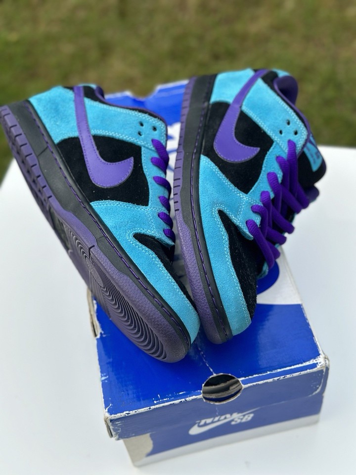 Nike Dunk Low Pro SB 'Skeletor' Sneakers Size 8.5 Black/Blue/Purple | eBay