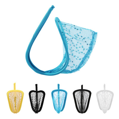 Men's C-String Briefs Fishnet Pouch Underwear Mini Bikini Lace Cover Up ...