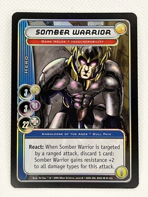 City of Heroes CCG - Arena - FOIL - SOMBER WARRIOR #98 | eBay