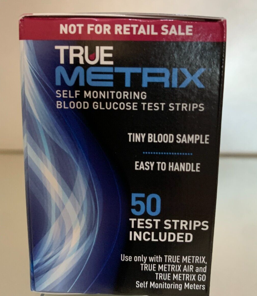 True Metrix Blood Glucose Test Strips 100 ct. EXP 09/2026 + 100 Lancets ...