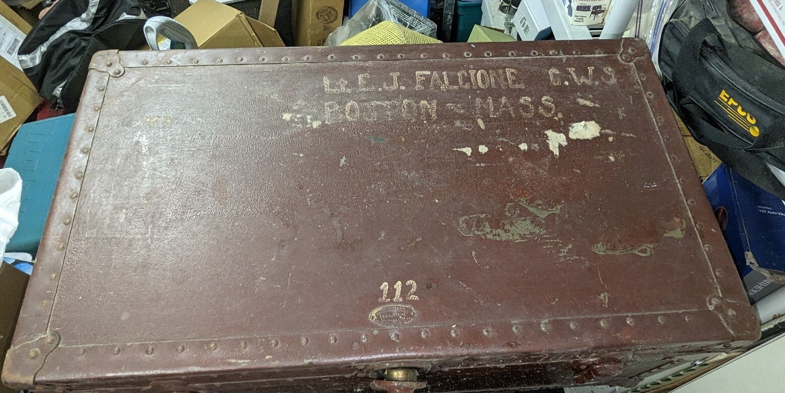 Vintage Antique 1940 American Military Hardware Co. Foot Locker Trunk ...