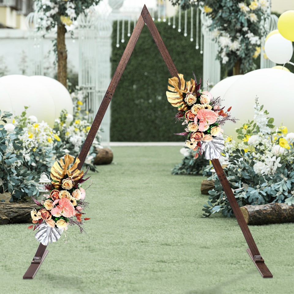 8.2ft Vintage Wood Wedding Arch Backdrop Flower Stand Rack Background ...