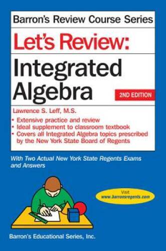 Let's Review Integrated Algebra (Let's Review Algebra 1) - Paperback ...