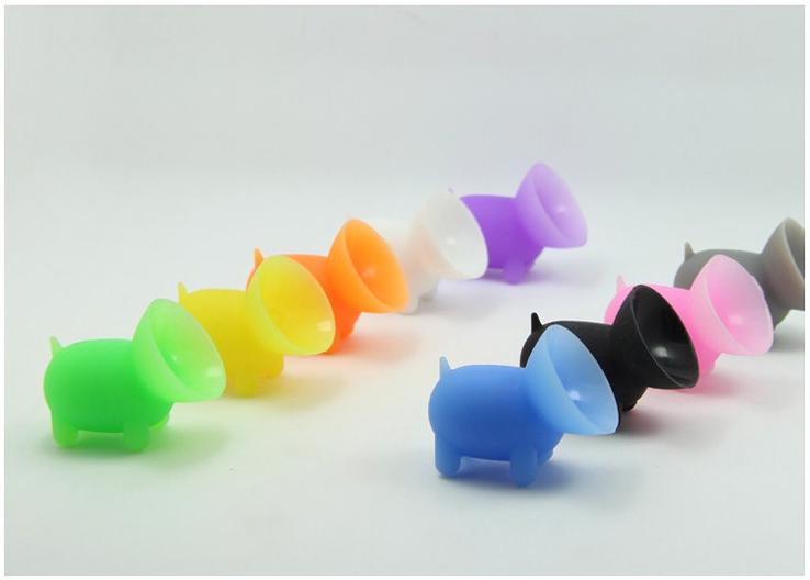 Mini Pig Suction Cup Silicone Cell Phone Smart phone Stand Holder | eBay