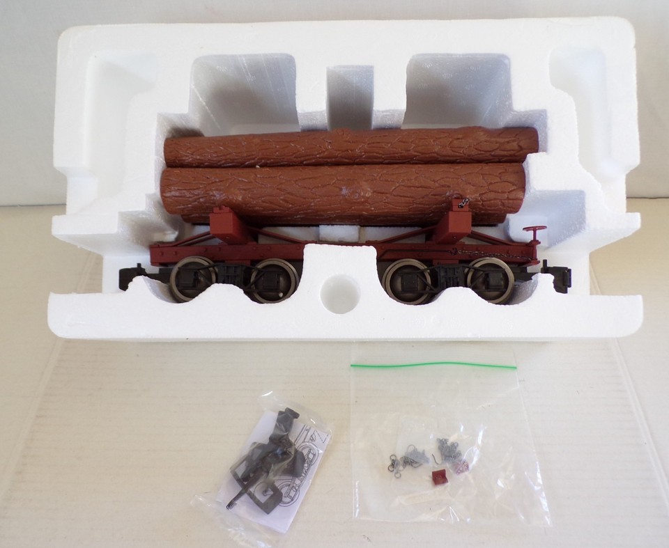 G Scale - Lot of 2 - Bachmann Log Skidder & Log Car w/Boxes, metal ...