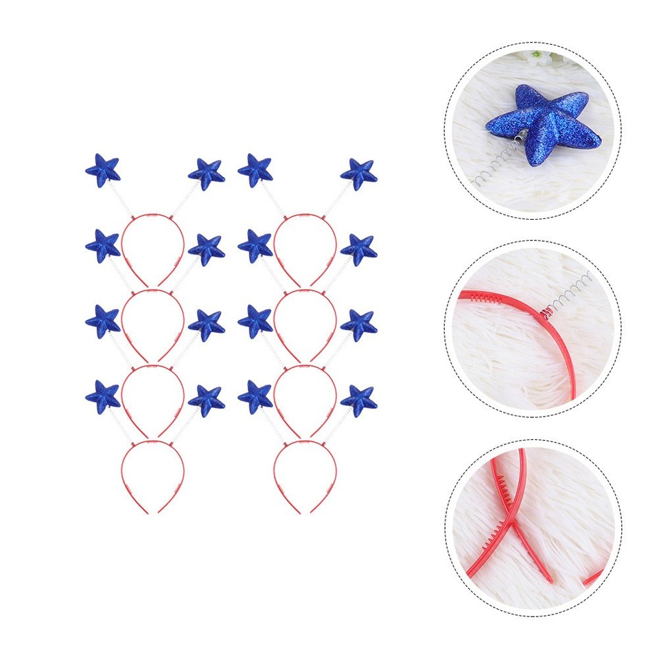 8 Pcs Carnival Headband Funny Headgear Girls Cute Star Hair Clip | eBay ...