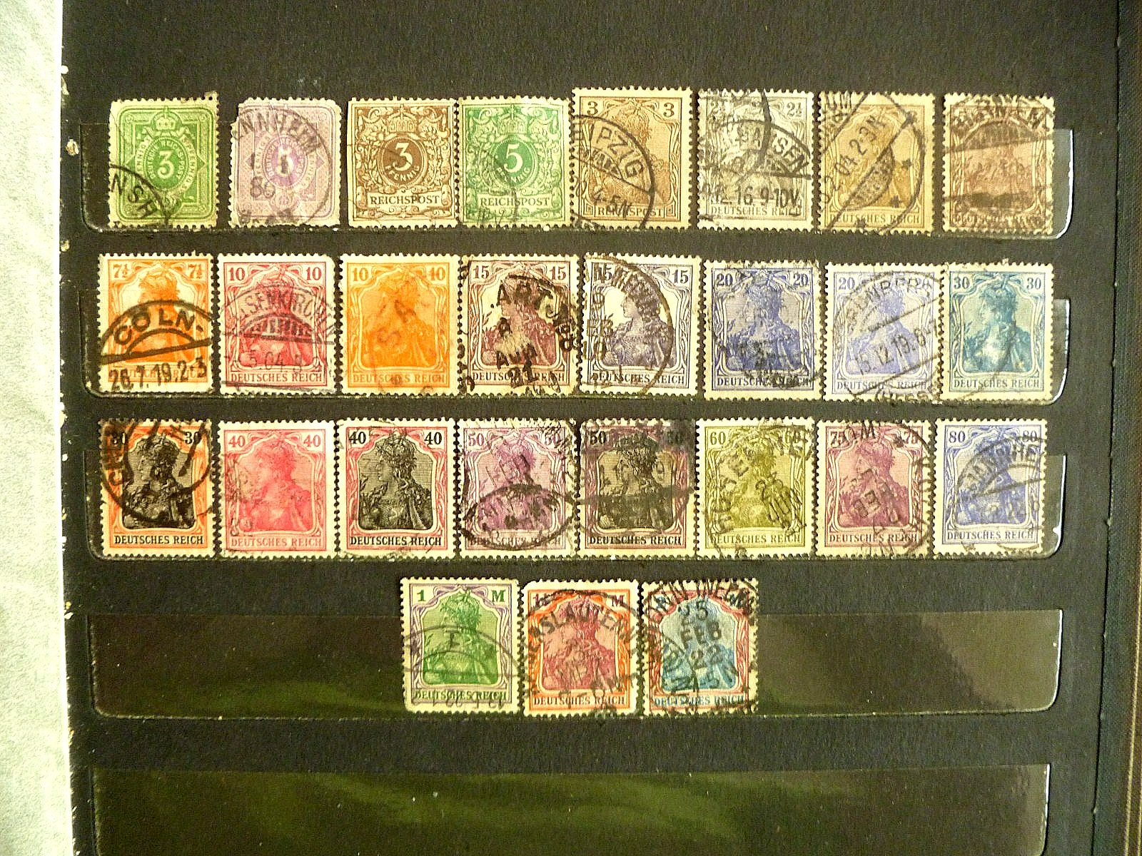 German Empire, including 3 "Germania" Items sets started 1900 thru WW1 ...