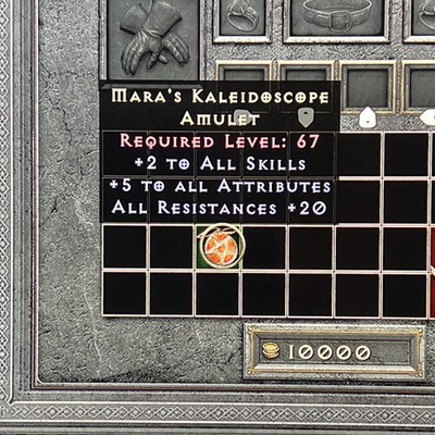 Diablo 2 Resurrected PS4/PS5 Mara’s Kaleidoscope Amulet +2skills/+5att ...