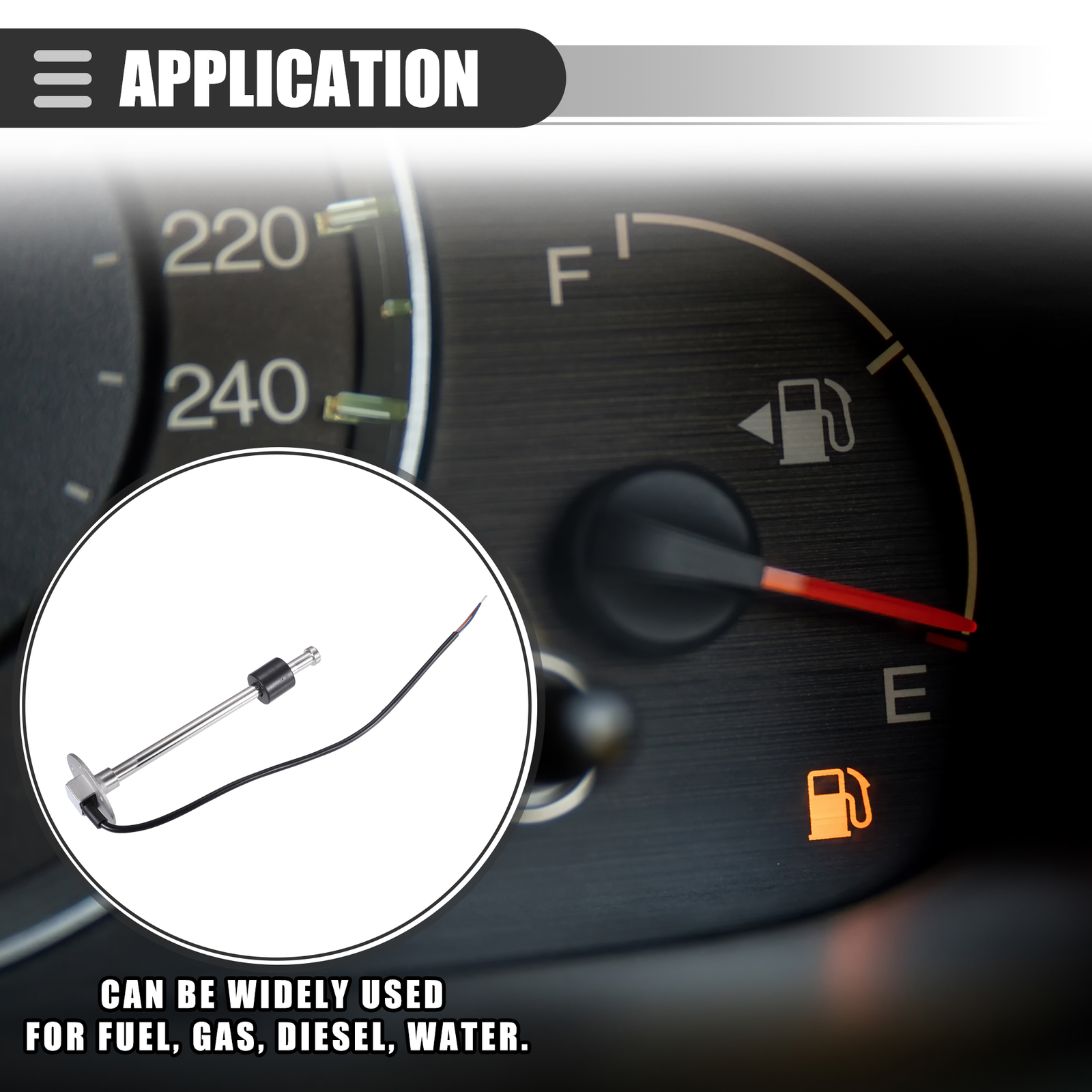 ONE 9.5" 241mm Boat Fuel Sending Unit Universal Marine Gas Level Gauge ...