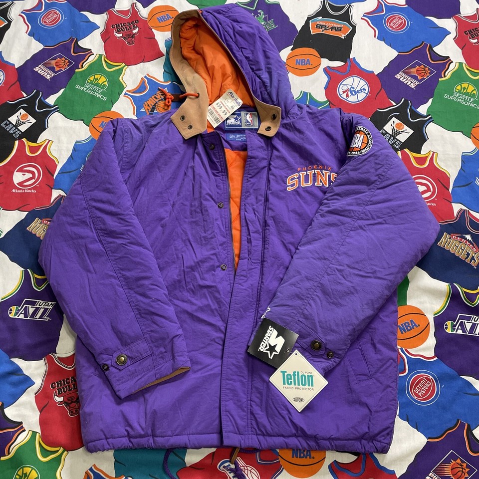 Phoenix Suns Throwback Starter Jacket M Coat New Vintage Parka NBA | eBay