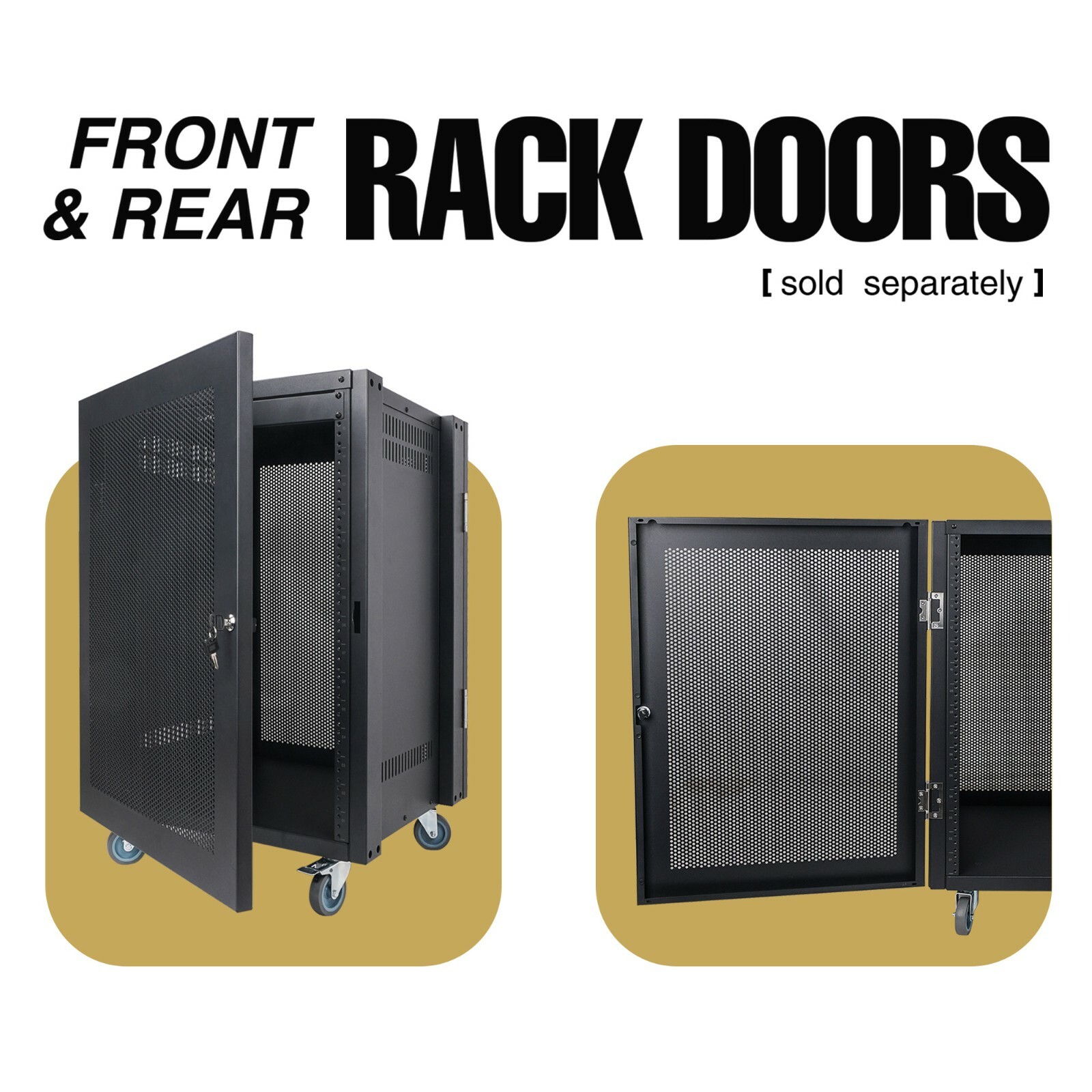 Sound Town 30U Universal Steel Rack, w/ 3" Locking Casters (STRK-M30U ...