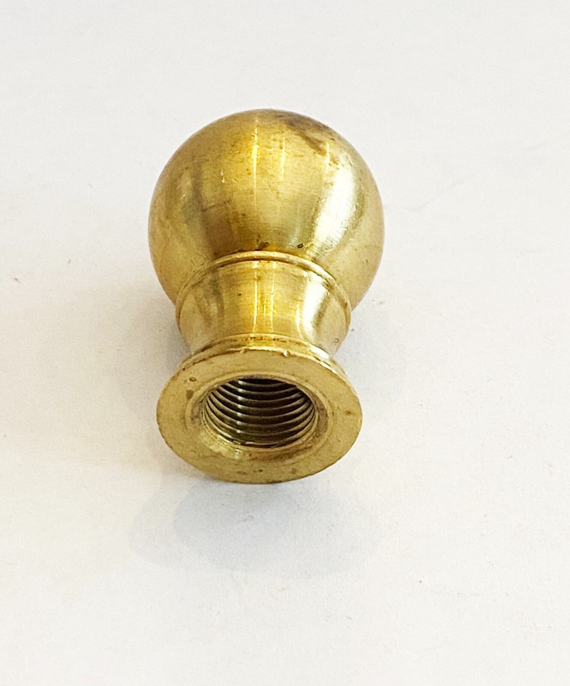 New Unf Solid Brass 1-3/8" Large Finial Topper Knob tap 1/8IPS or 1/4 ...