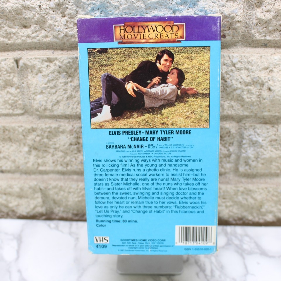 Change of Habit VHS Elvis Presley Mary Tyler Moore | eBay
