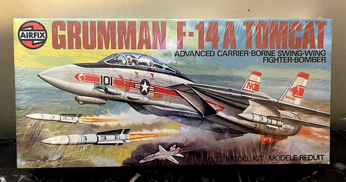 Vintage 1975 Airfix Models 1/72 Grumman F-14A Tomcat Kit No. 5013 ...