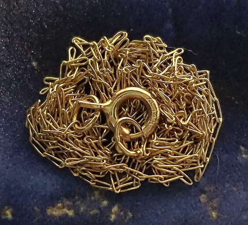 SOLID 14K YELLOW GOLD Lightweight 0.5mm Curved Link Chain 21 inch ...