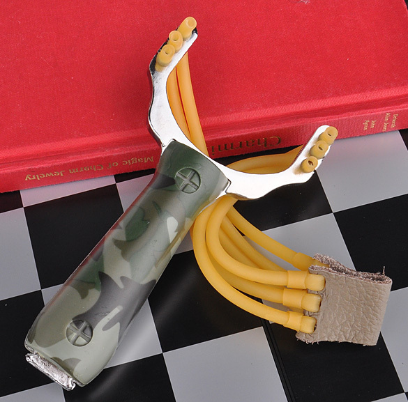 Catapult Slingshot Stainless Steel Handle Outdoor Pro Hunting Sling ...
