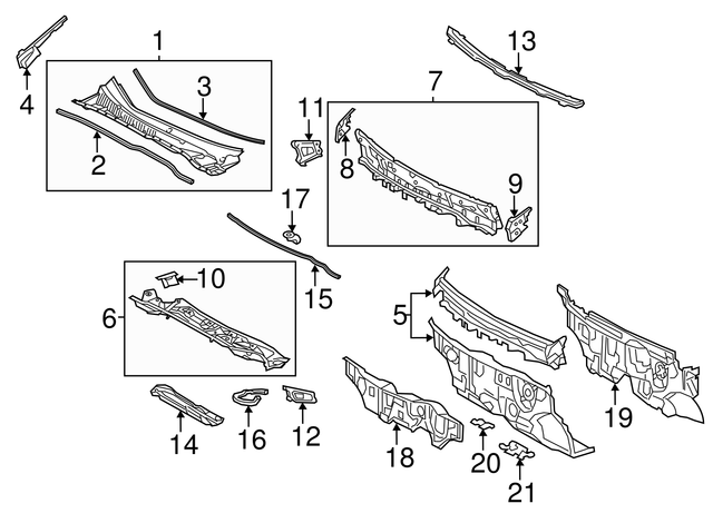 5386608020 Genuine Toyota Seal Front Fender to Cowl Side RH 53866-08020 ...