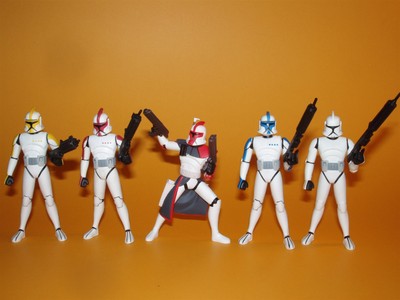 Star Wars TCW 2003 Animated ARC Trooper & Clone Trooper Lot of 5 Loose ...