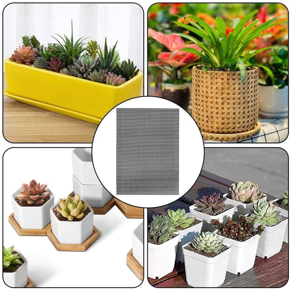 10pcs Flower Pot Hole Mesh Pad 45x1.5mm Round High Quality Mat Drainage ...