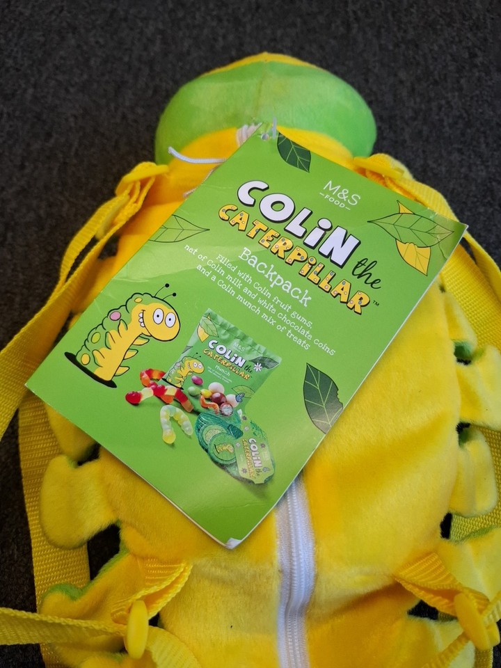 M&S Colin The Caterpillar Childrens Soft Plush Backpack Bag NEW | eBay