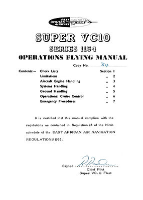 VICKERS SUPER VC10 SERIES 1154 -OPERATIONS FLYING MANUAL -EAA. DOWNLOAD ...