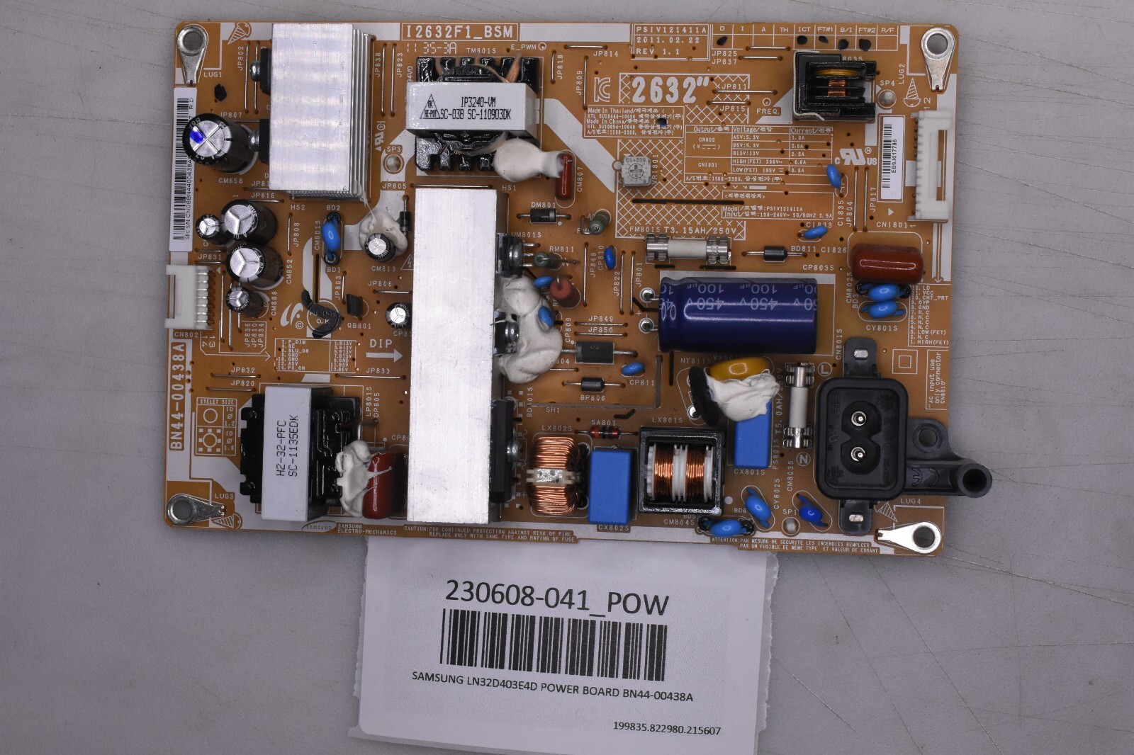 SAMSUNG LN32D403E4D POWER BOARD BN44-00438A | eBay