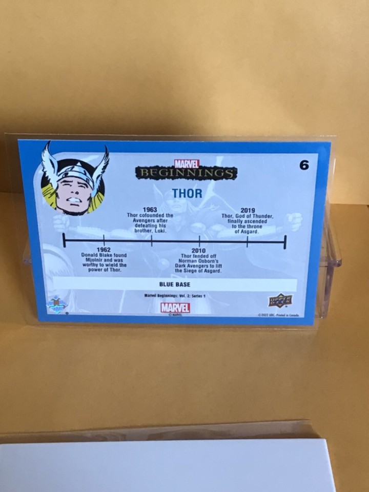 2022 UD Marvel Beginnings Base Blue Border #6 Thor Nice | eBay