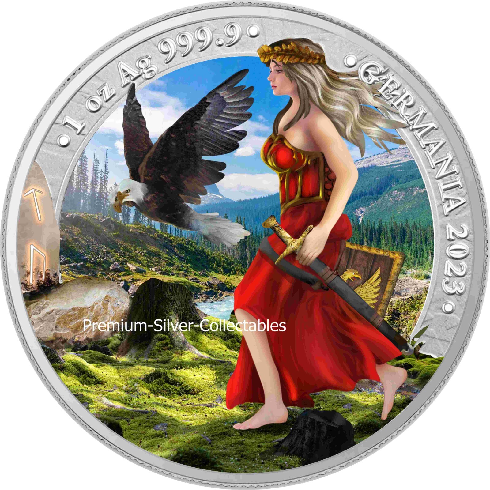 2023 Germania Lady Germania Coin Series - 1 Ounce Pure Silver .999 Coin ...