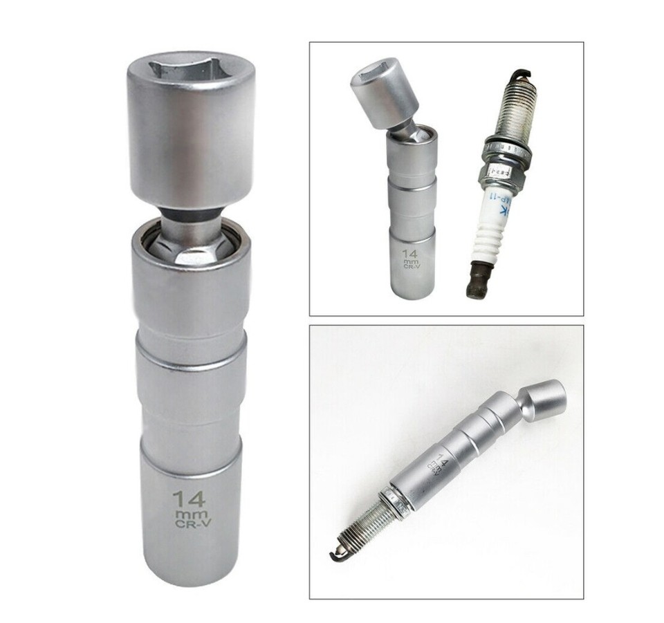 1x 14mm Spark Plug Sleeve Removal Tool 3/8" Drive Magnetic Chrome ...