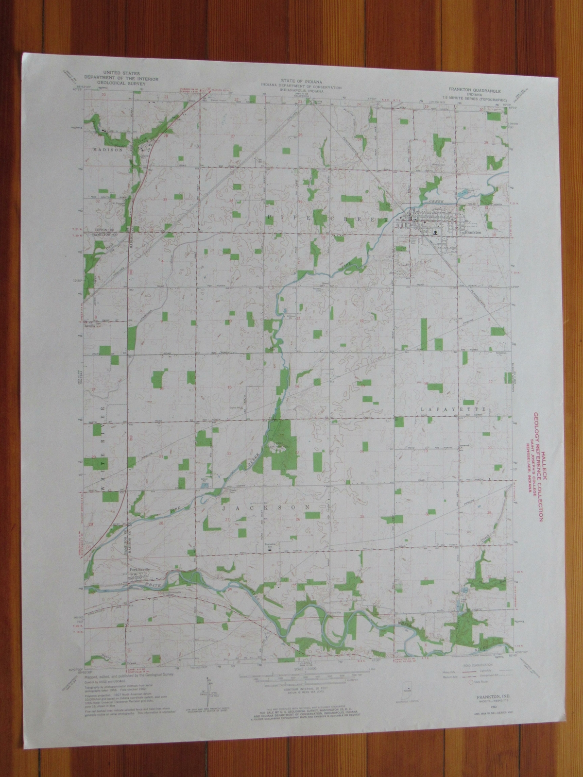 Frankton Indiana 1963 Original Vintage USGS Topo Map | eBay