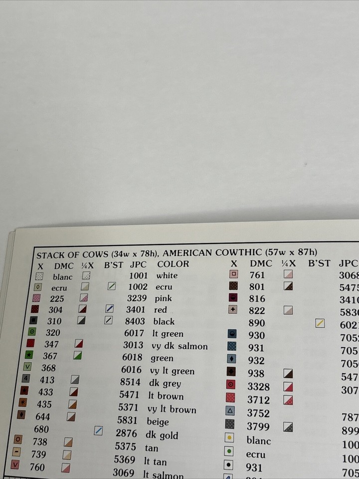 Leisure Arts Home Is Where The Herd Is Leaflet 2236 Cows Cross Stitch ...