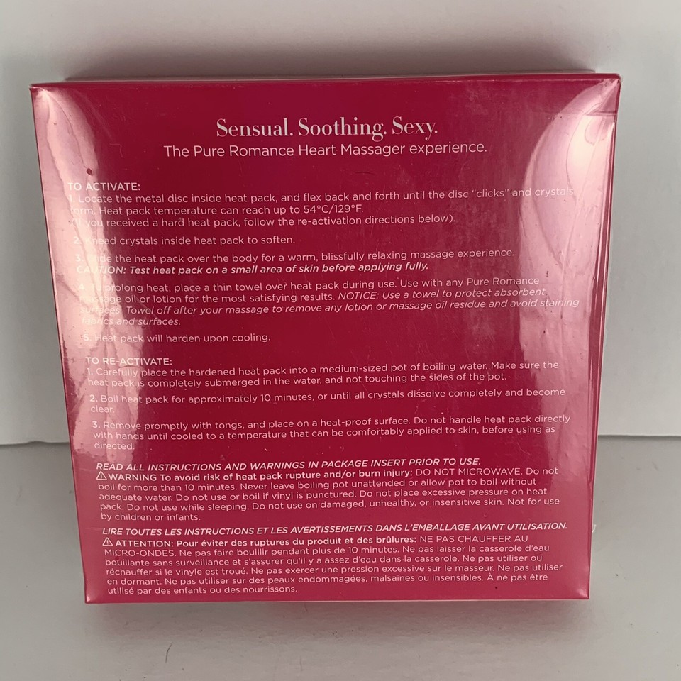 New Unopened Pure Romance Heart Massager Heat Pack | eBay