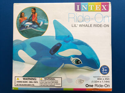 Intex Ride On Lil Whale Ride On Inflatable 60in.x 45in. Blue/White ...