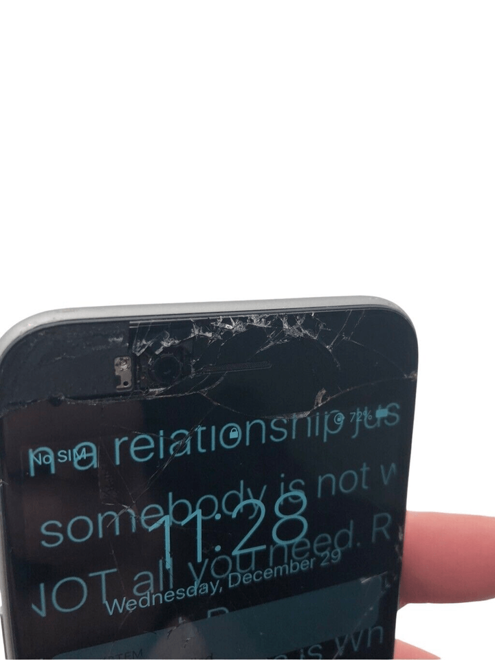 Apple iPhone S Model A1633 Locked, No Sim, Cracked Screen, Powers On | eBay