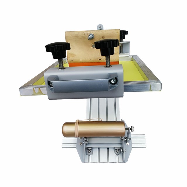 Manual Cylinder Screen Printing Machine 10" Squeegee for Pen Cup Mug ...