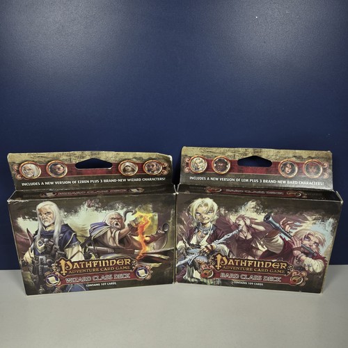 2 Decks Paizo Pathfinder Adventure Card Game - Bard Class & Wizard ...