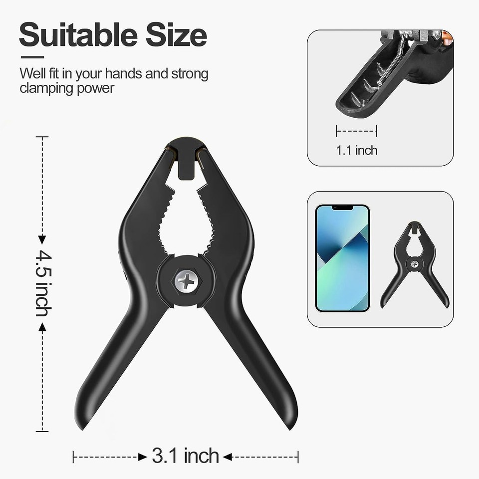 Nylon Spring Clamps - 12 Pack, 4.5 Inch with Strong Grip for Various ...