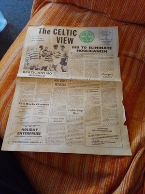 No 2 Celtic View Glasgow Celtic Football Club Original 18/8/1965 (36 ...