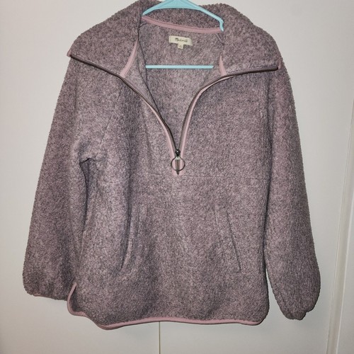 Madewell womens Fleece Half Zip Lavender Jacket S Sherpa Outdoor Barbie ...