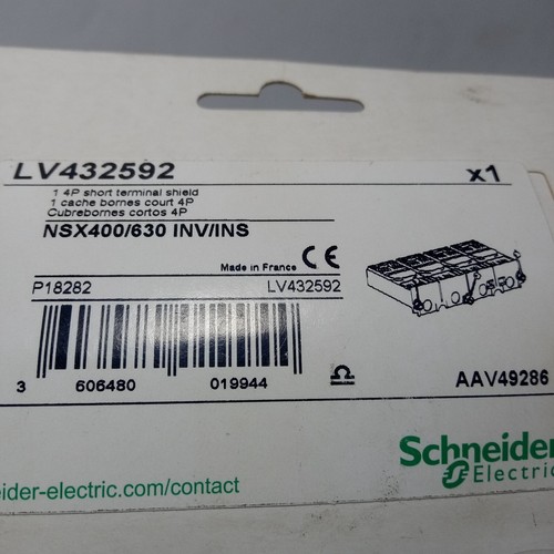 Schneider Electric LV432592 NSX400/630 INV/INS 4p Short Terminal Shield ...