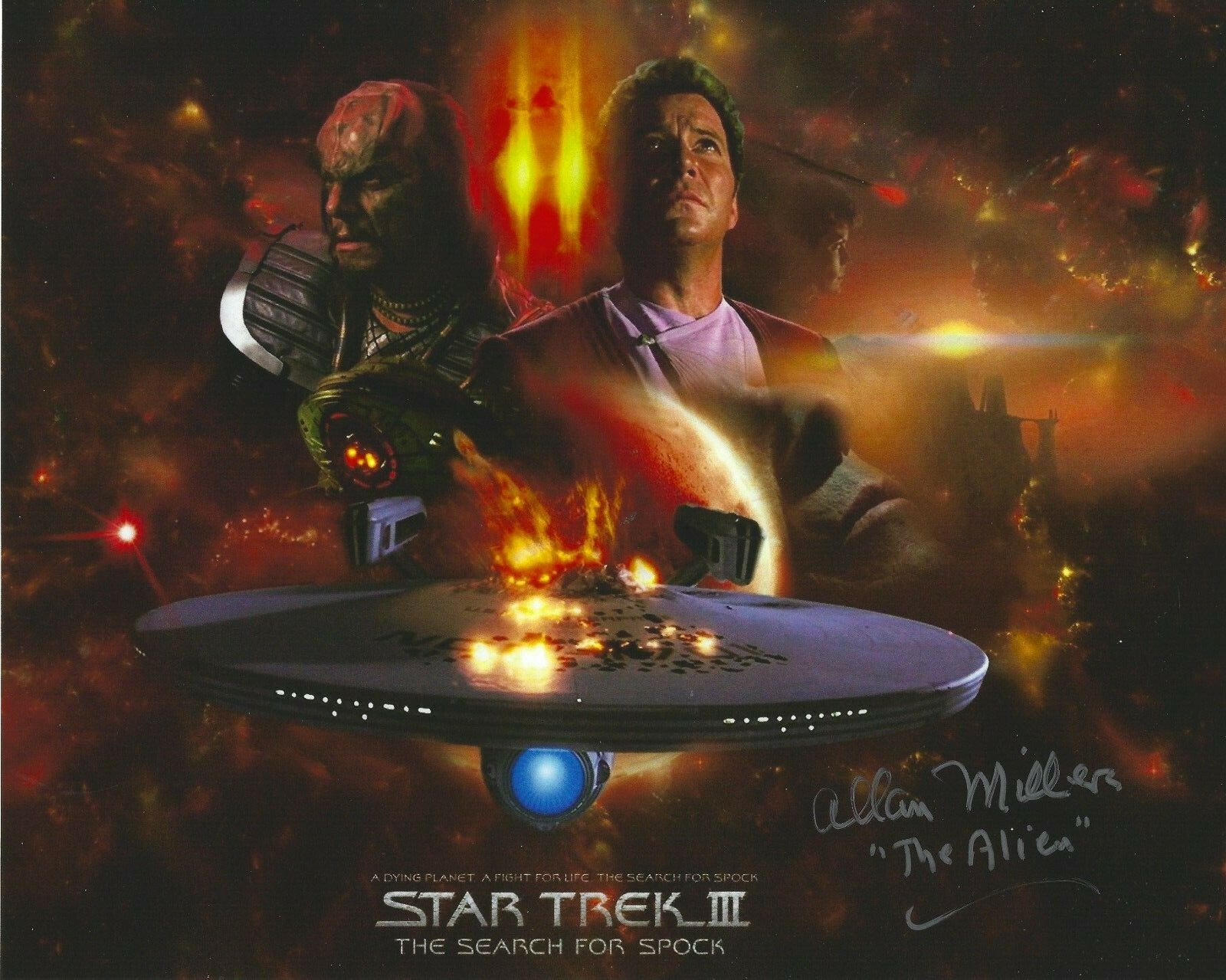 ALLAN MILLER Signed 8 x 10 Photo STAR TREK THE SEARCH FOR SPOCK Movie ...