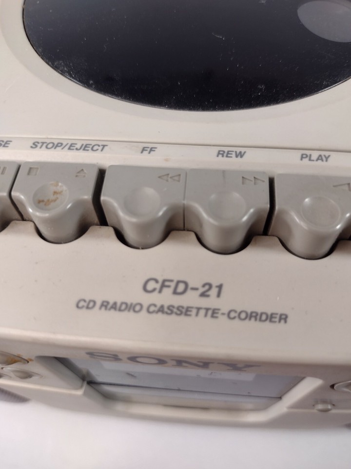 Sony CFD-21 AM/FM Radio CD Player Cassette-Corder Boombox | CD Player ...