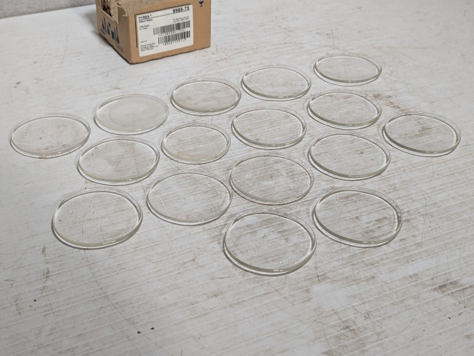 Large Lot of 80+ Pyrex Watch Glass Beaker Cover Glass (7740) 9985-75 ...