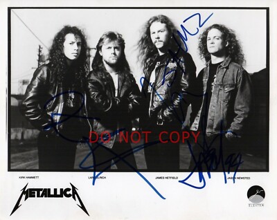 Metallica full rock band SIGNED reprint 8x10 Photo Autographed RP #2 | eBay