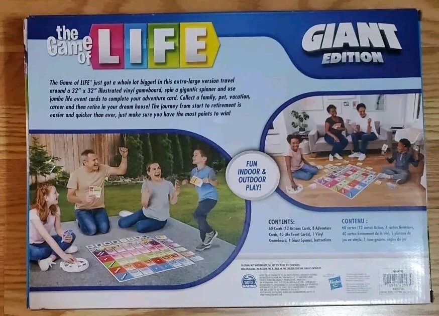 The Game of Life GIANT EDITION Board Game for Ages 8 and up Fun For ...
