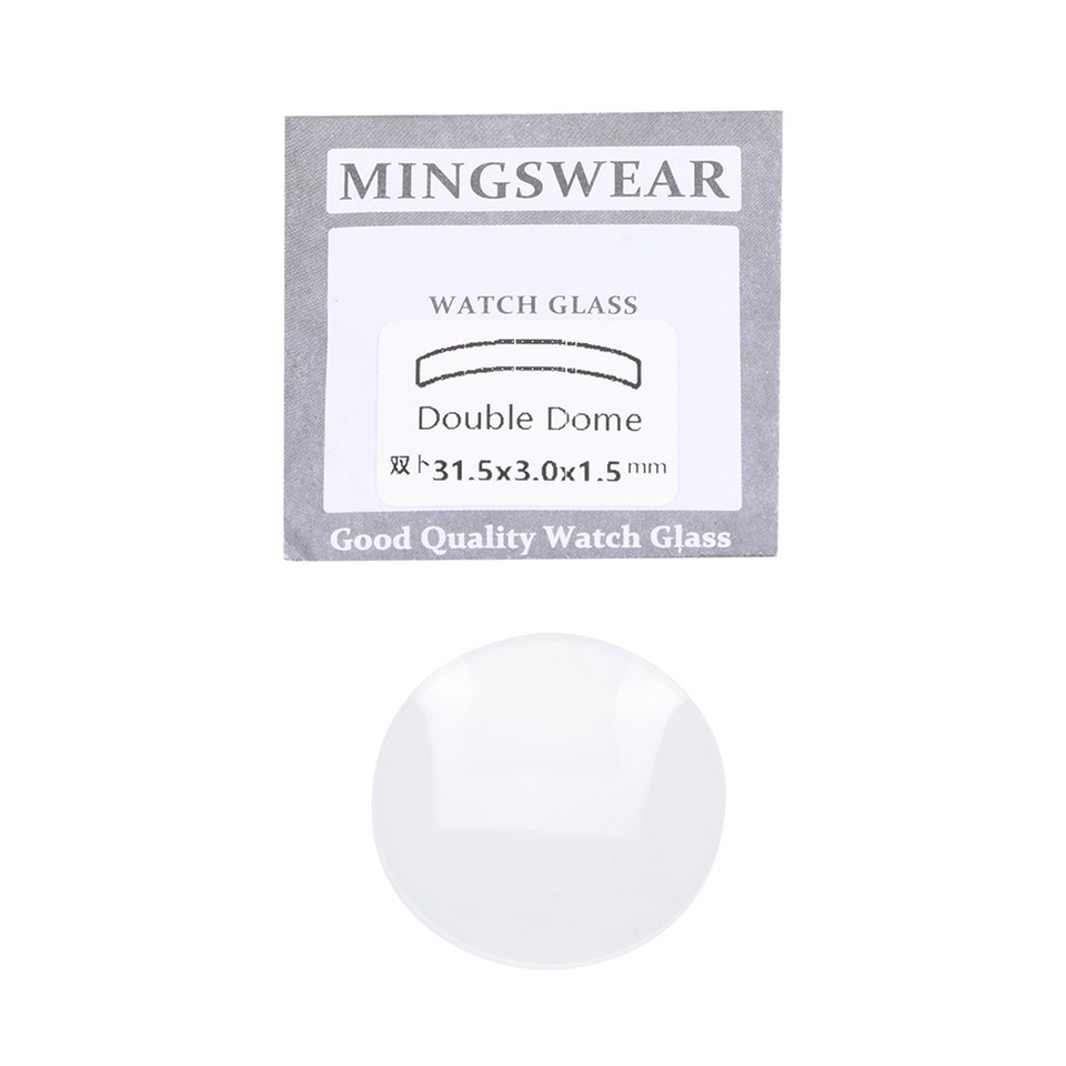 1.5mm Clear Double Domed Mineral Watch Crystal 31mm Diameter Concave ...