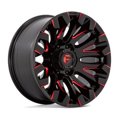 20x10 Fuel D829 Quake Gloss Black Milled Red Tint Wheel 8x6.5 (-18mm ...