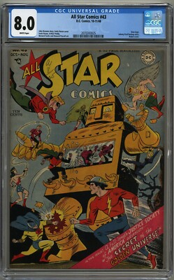 ALL STAR COMICS #43 CGC 8.0 WHITE PAGES DC COMICS 1948 | eBay
