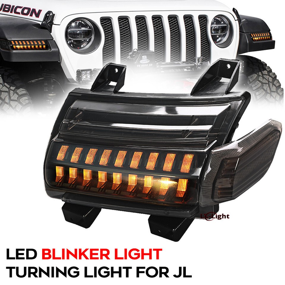 LED Fender Blinker Turn Signal Light for Jeep Wrangler JL Gladiator JT ...