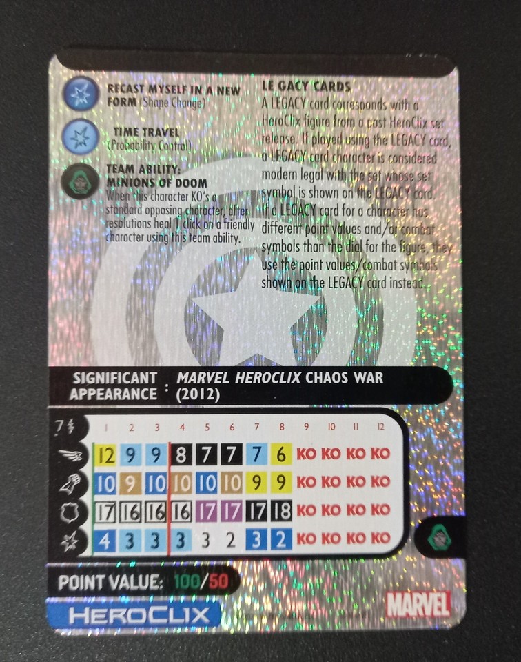 Morgan Le Fey L049 Marvel Heroclix Legacy Card | eBay